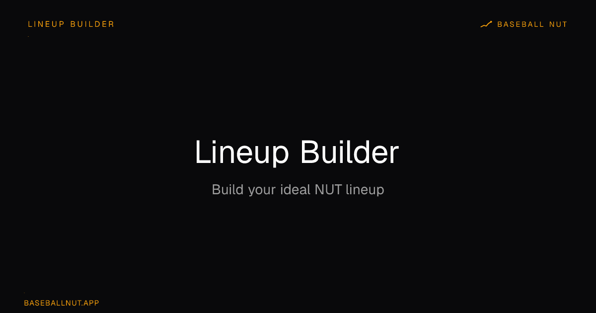 Lineup Builder — Optimize Your Batting Order | Baseball Nut