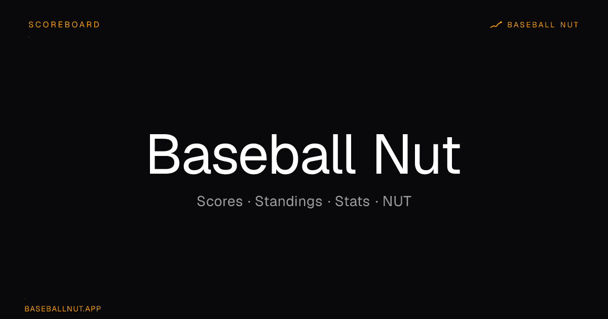 Baseball Nut — Live MLB Scores, Standings & Stats